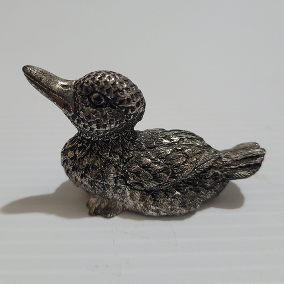 Accents | Vintage Pewter Duck Sculpture Paperweight Decor Figurine 2 ...